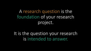 Research Topics and Questions | PPTX