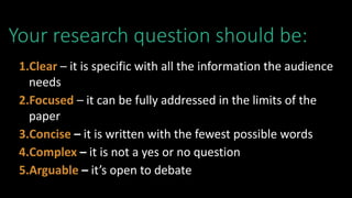 Research Topics and Questions | PPTX | Social Networking | Internet