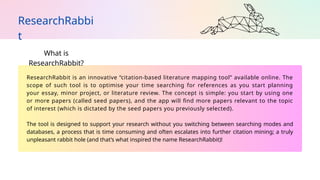 Research Rabbit Research Rabbit Research Rabbit Research Rabbit | PPTX