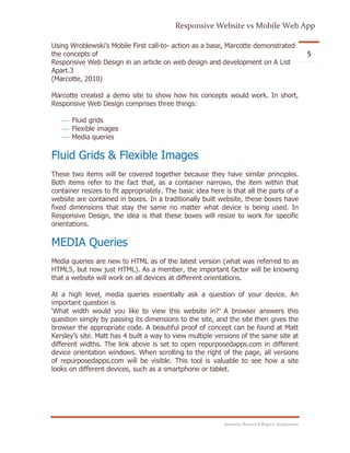 Responsive Web Design vs Mobile Web App | DOCX