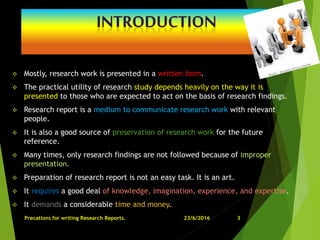 Research report | PPTX