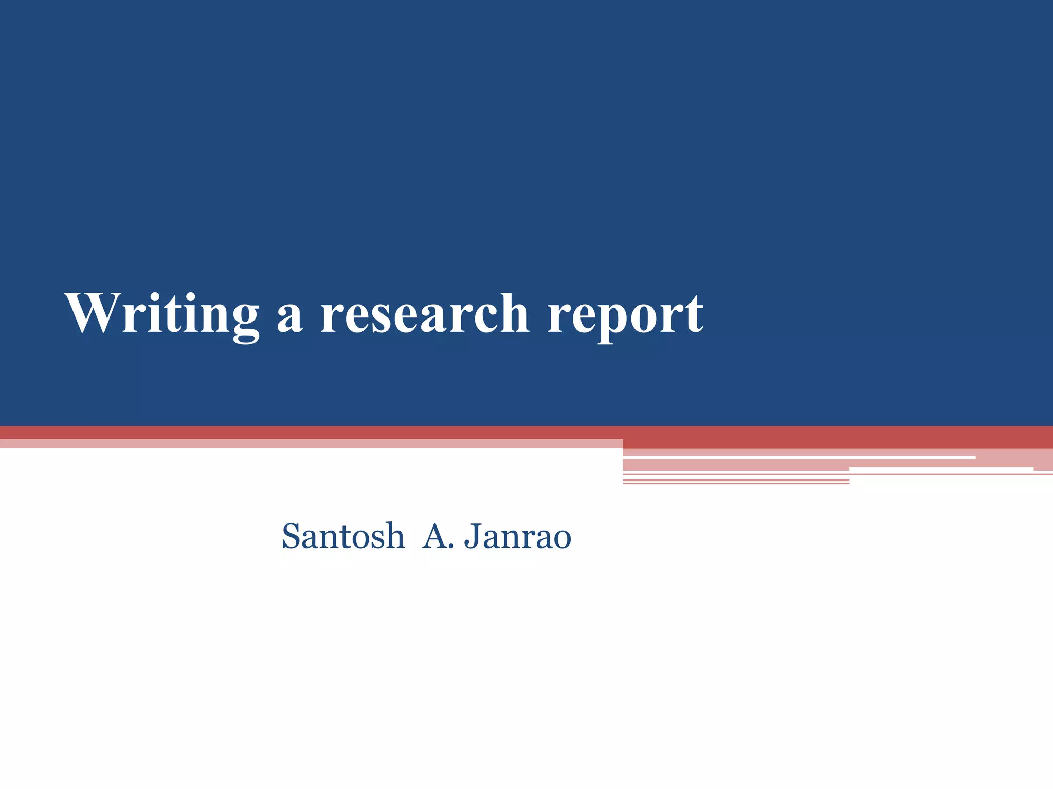 Research Report | PPT