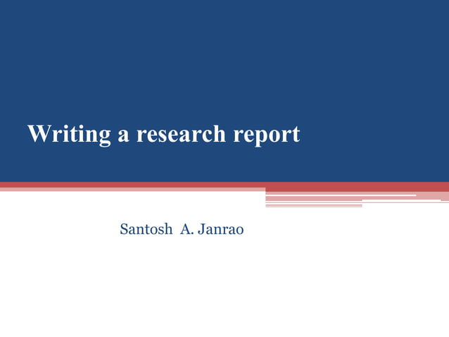 Research Report | PPT