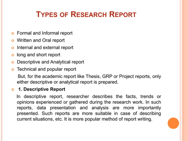Research report | PPT