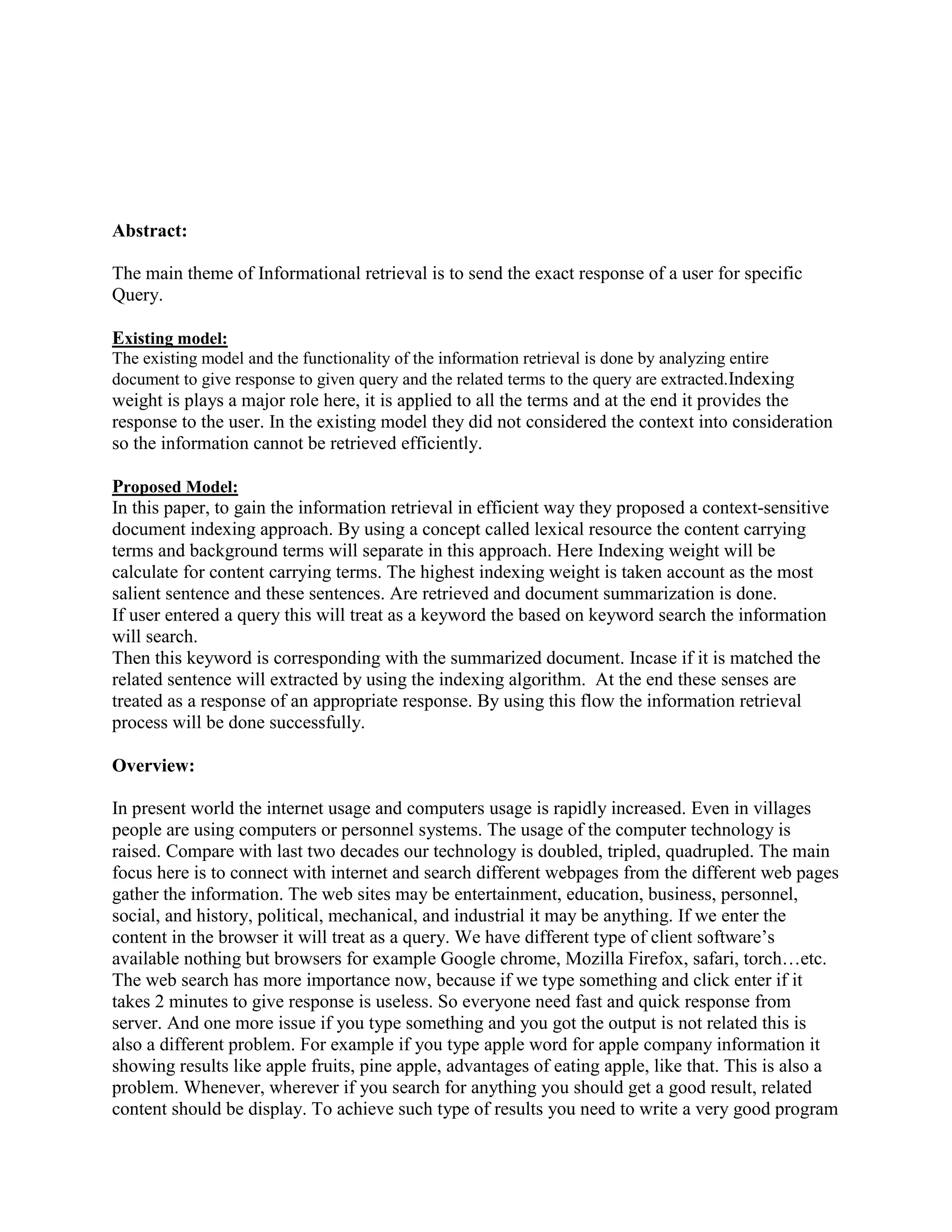 Research report nithish | PDF | Search | Internet