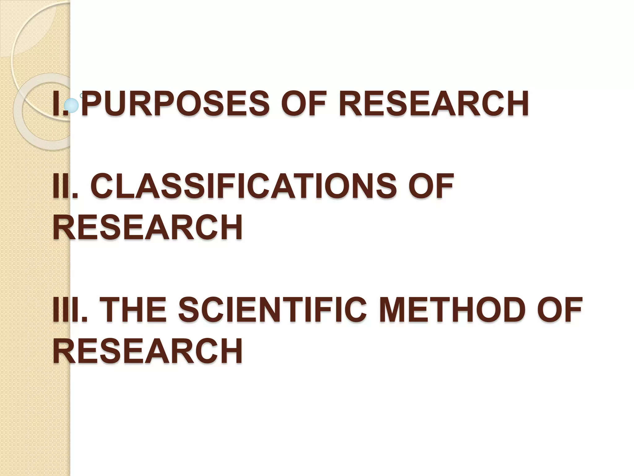 Research report purposes and classifications | PPTX