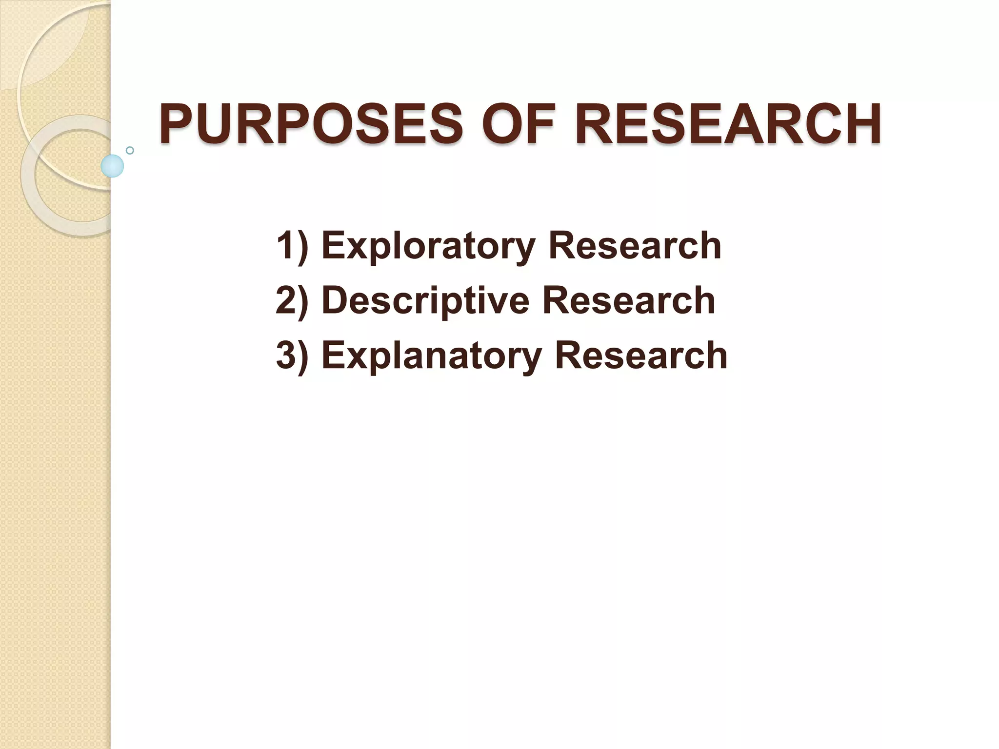 Research report purposes and classifications | PPTX