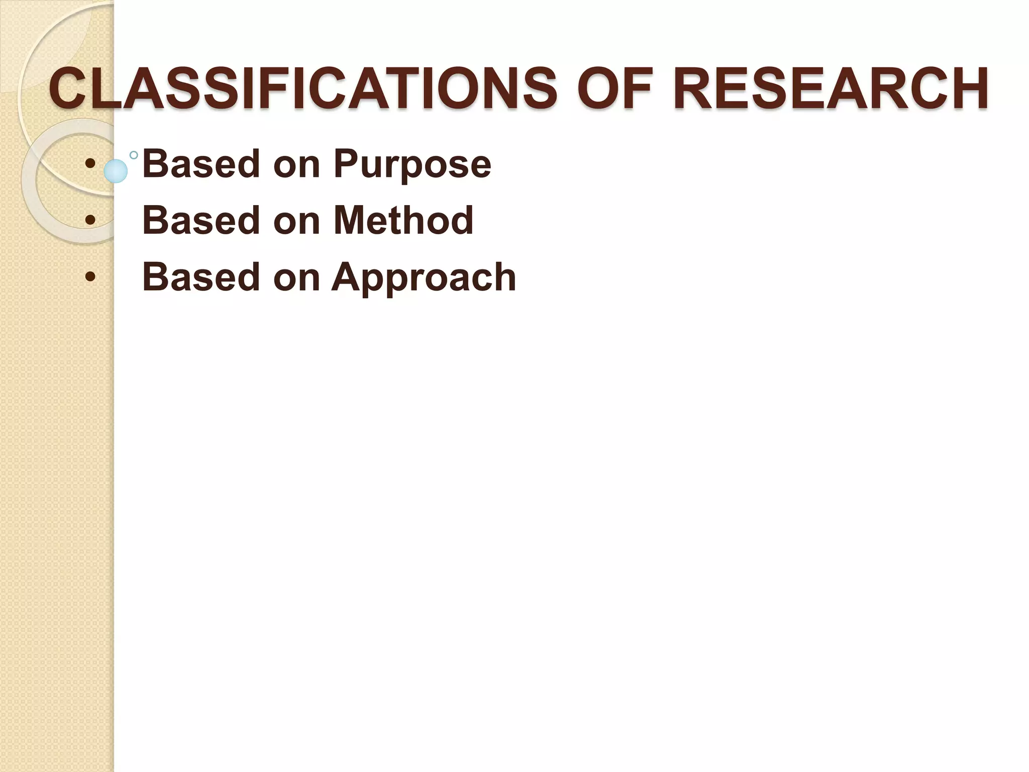 Research report purposes and classifications | PPTX