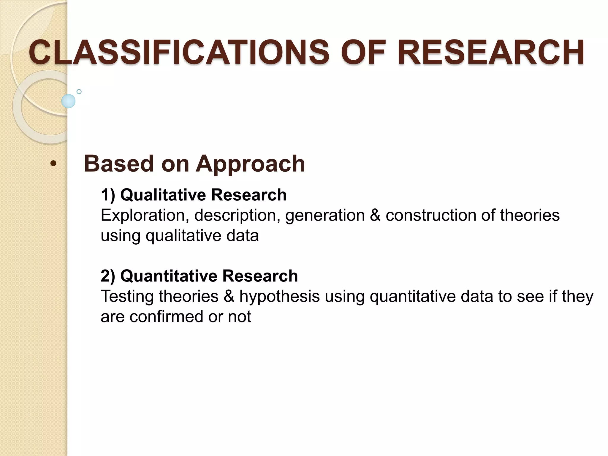 Research report purposes and classifications | PPTX