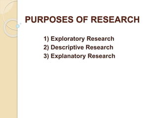 Research report purposes and classifications | PPTX