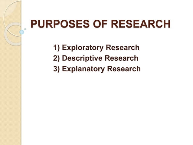 Research report purposes and classifications | PPTX | Educational ...
