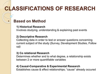 Research report purposes and classifications | PPTX