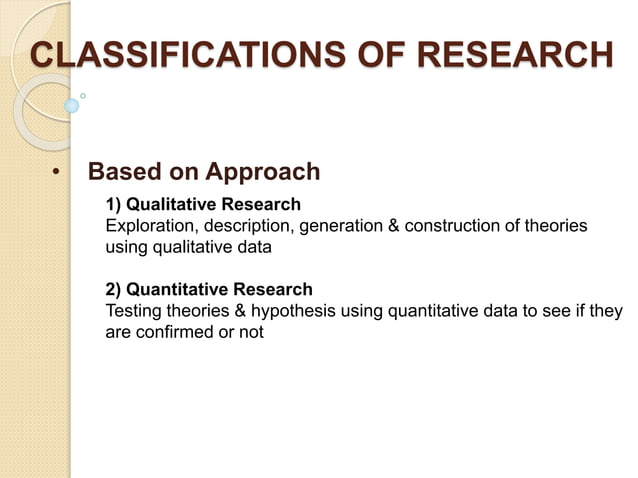 Research report purposes and classifications | PPTX | Educational ...