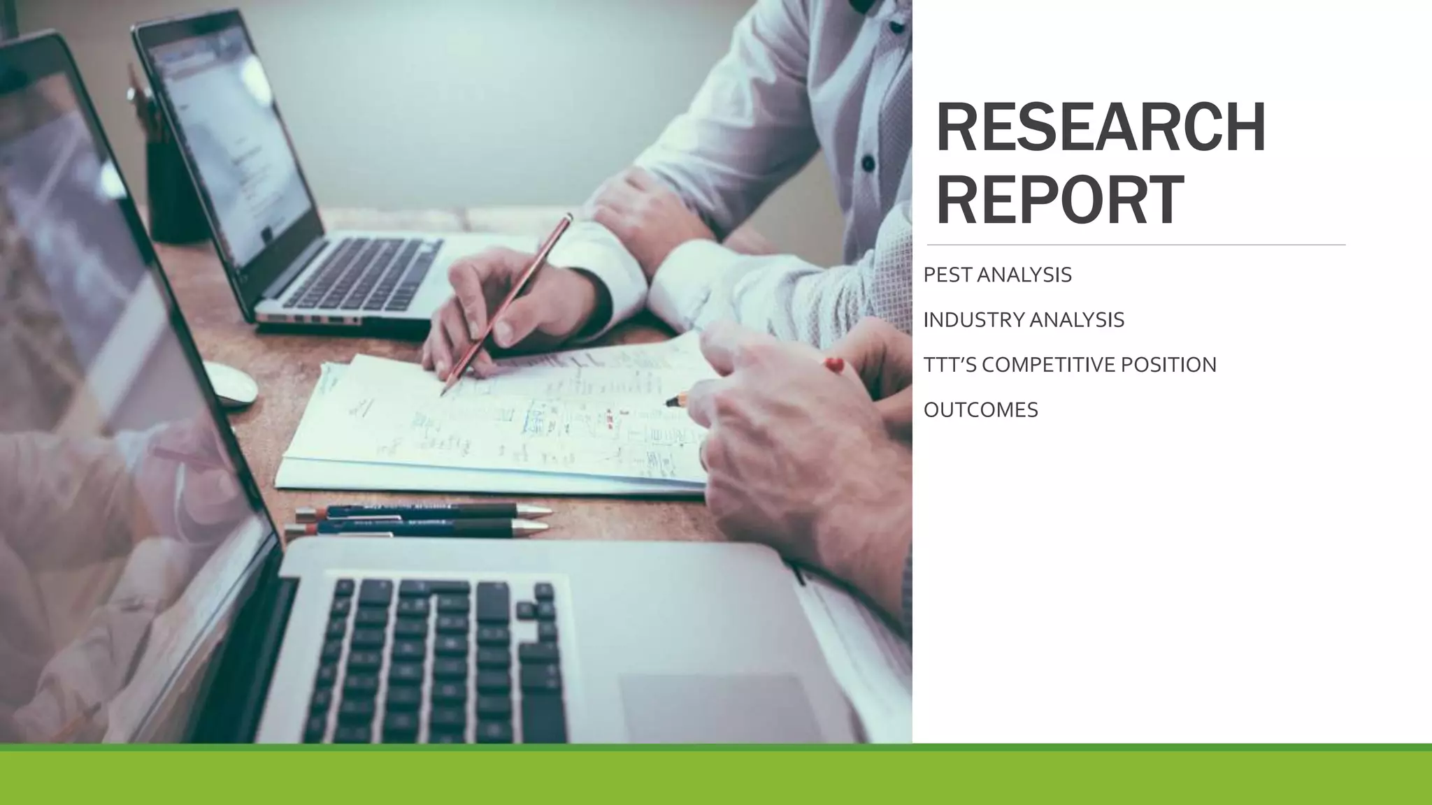 Research report sample - Strategy formulation exercise | PPT