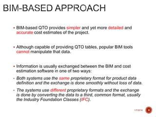 A survey on modeling guidelines for quantity takeoff-oriented BIM-based ...