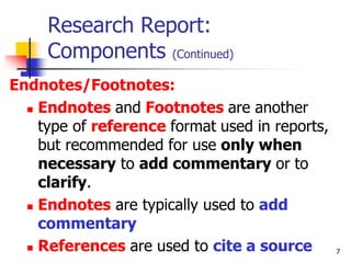 Research report and toc | PPTX