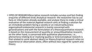Research reporting | PPTX