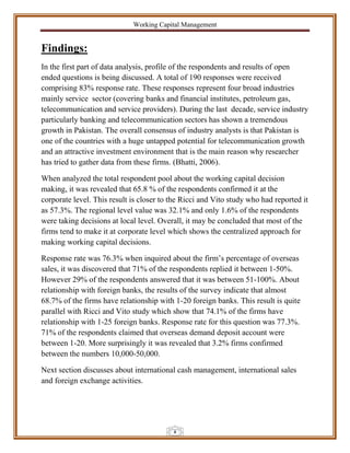 Research report on Working Capital Management | DOCX