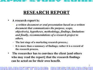 Research report ppt | PPT