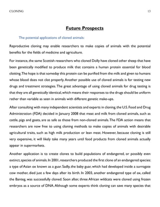 Cloning | PDF