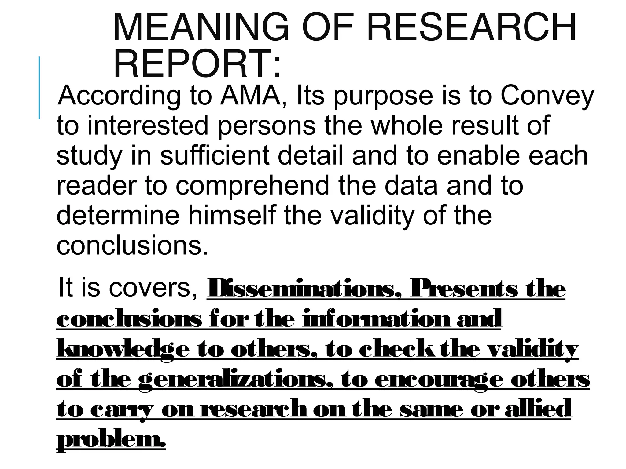 Research Report Writing | PPT