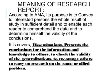 Research Report Writing | PPT
