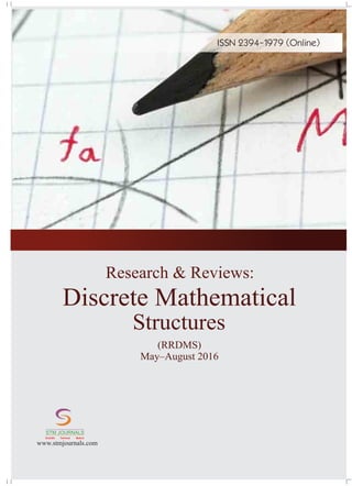 Research & Reviews Discrete Mathematical Structures vol 3 issue 3 | PDF