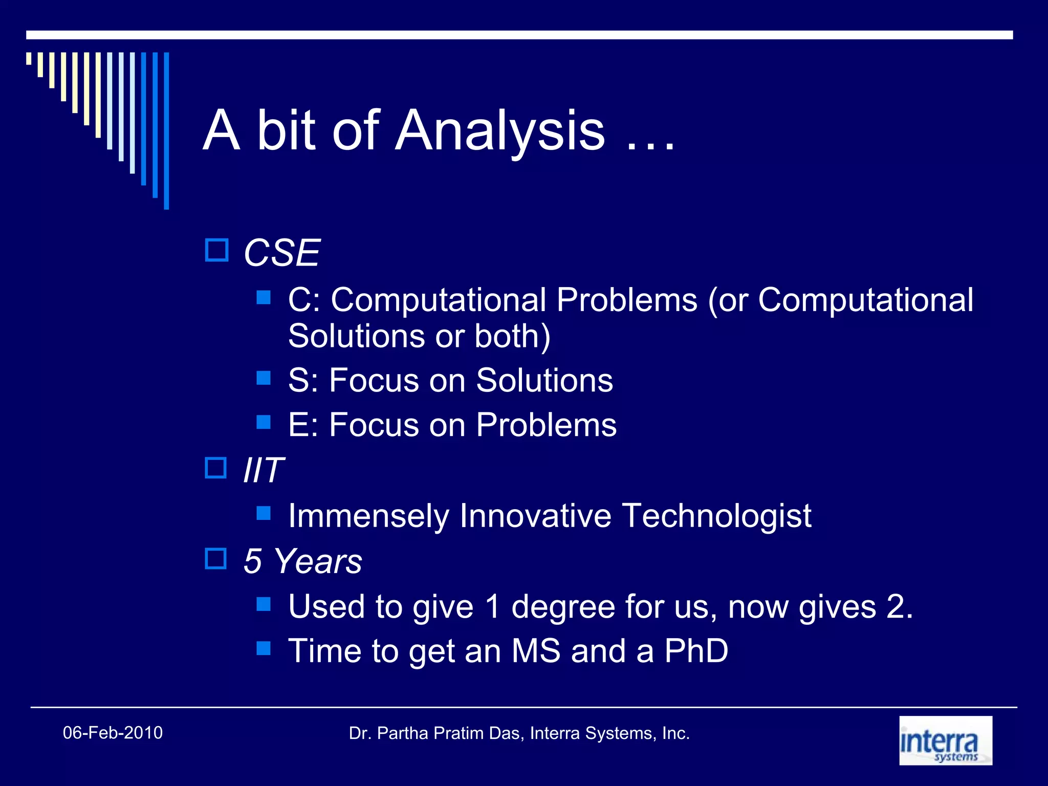 Research Roadmap For Cse, Iit Kgp Next 5 Years | PPT