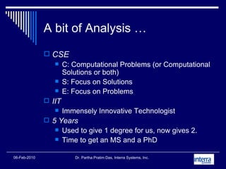 Research Roadmap For Cse, Iit Kgp Next 5 Years | PPT