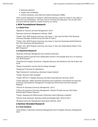 Research roundup business continuity management and it disaster ...