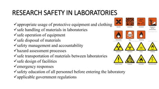research safety in laboratory ,welfare of animal use in research - .pptx