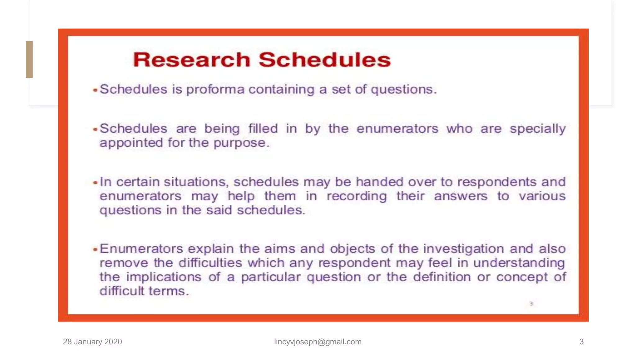 Research schedule | PPT