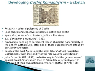 On Gothic Romanticism; or, Wordsworth's Poetry and the English ...
