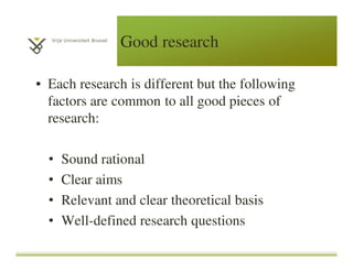Research seminar lecture_7_criteria_good_research | PPT