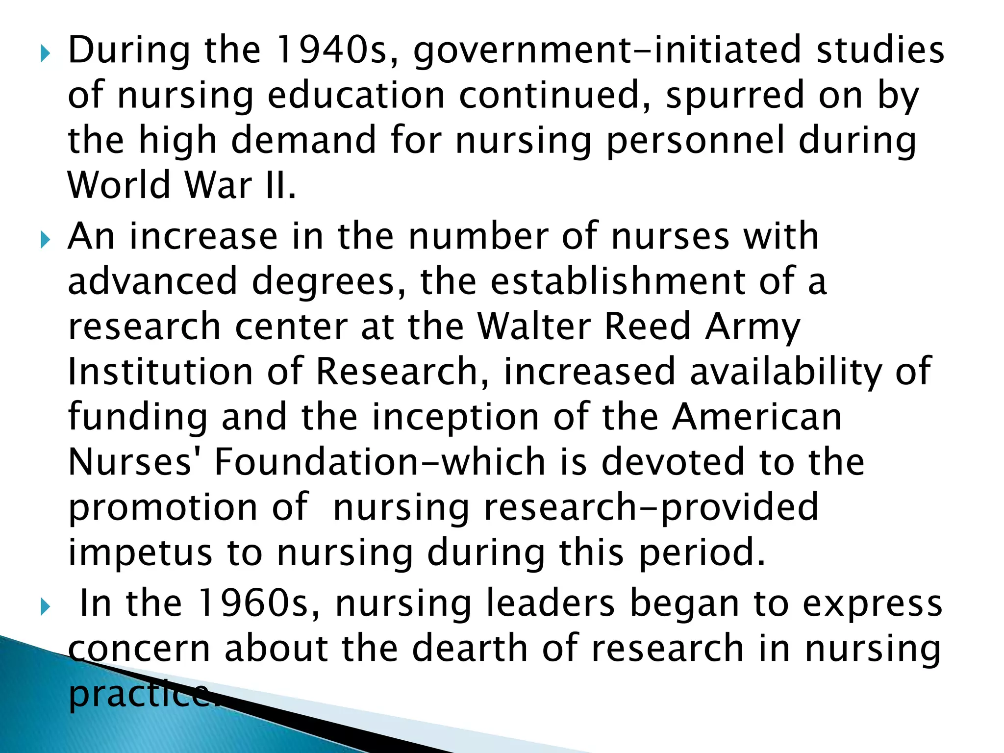 Historical evolution of nursing research | PPTX