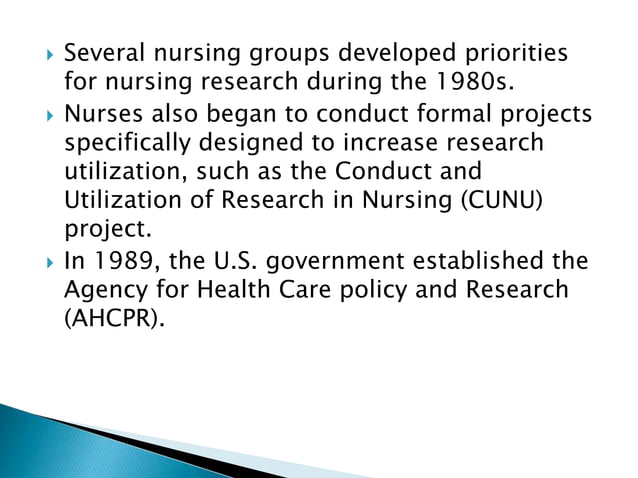 Historical evolution of nursing research | PPTX