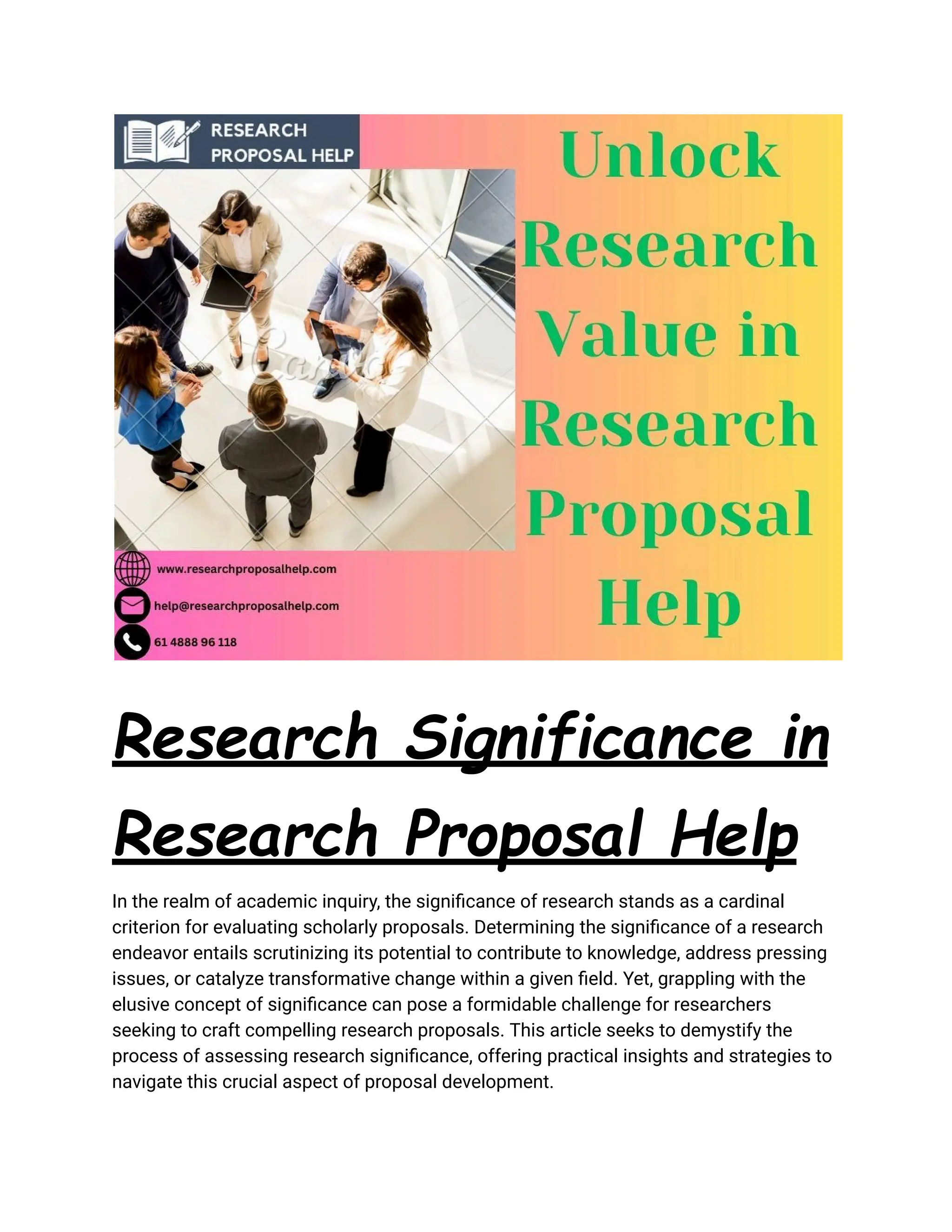 Research Significance in Research Proposal Help.pdf