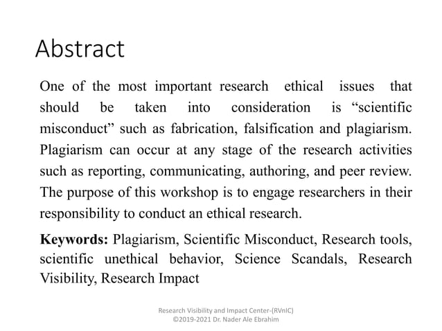 Research Skills Session 8: Avoid Scientific Misconduct | PPT