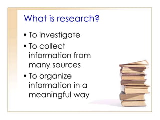 Research skills presentation | PPTX