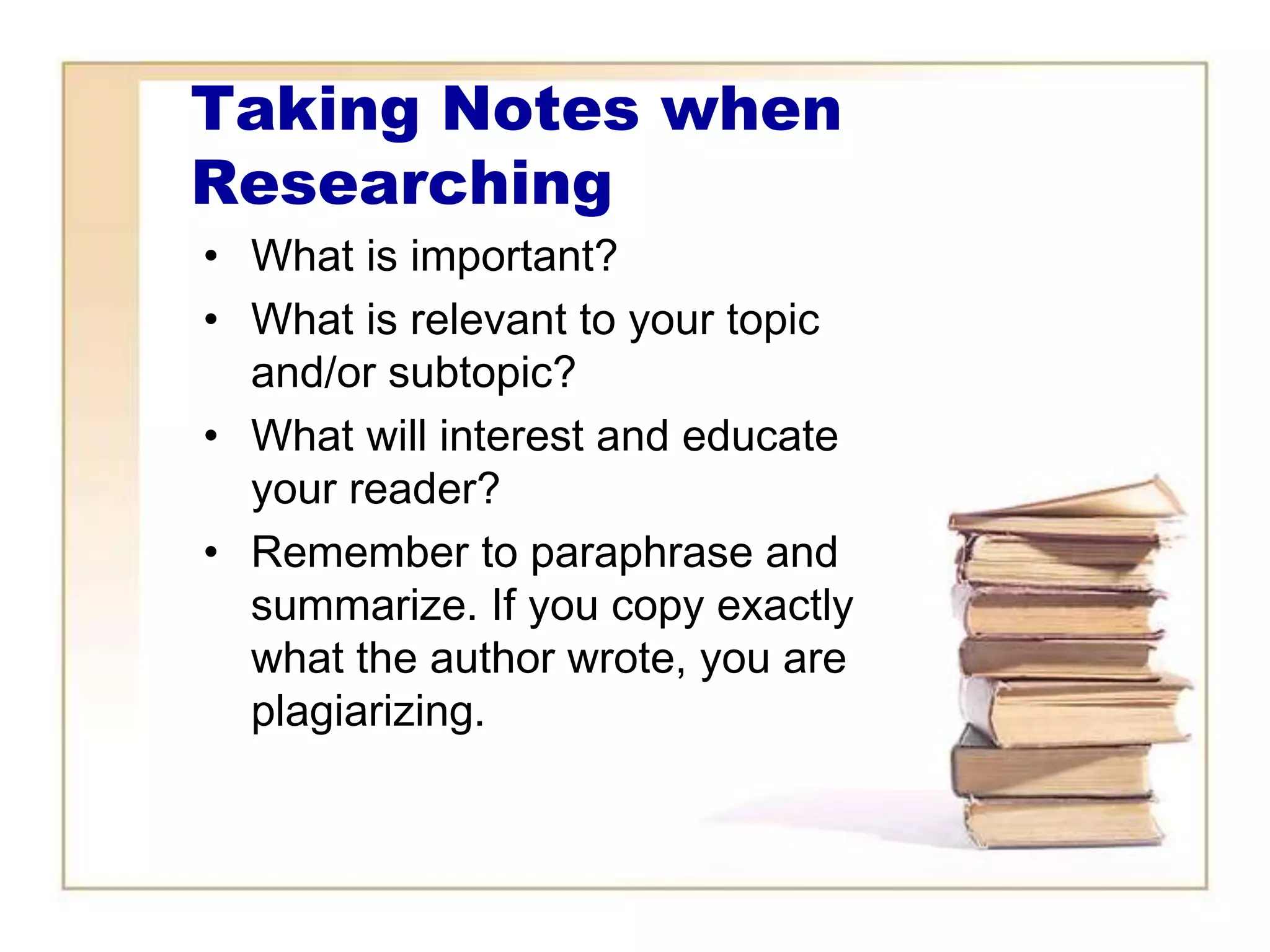 Research skills presentation2 | PPTX