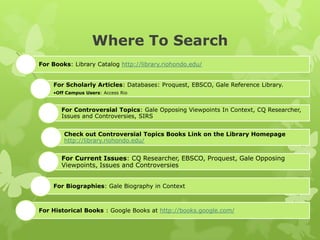 Research Sources and Techniques | PPTX