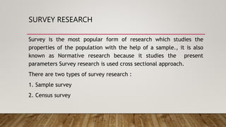 Research Designs: Descriptive, Correlational and Experimental | PPTX