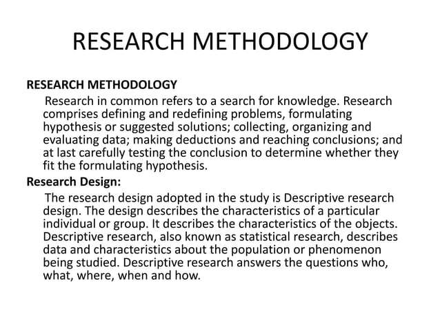 Research study presentation | PPT