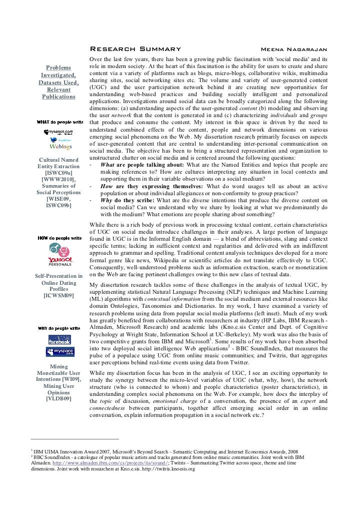 Summary of my Doctoral Research, Interests