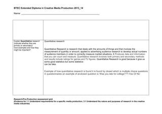Research table for quantitative and qulative | PPT