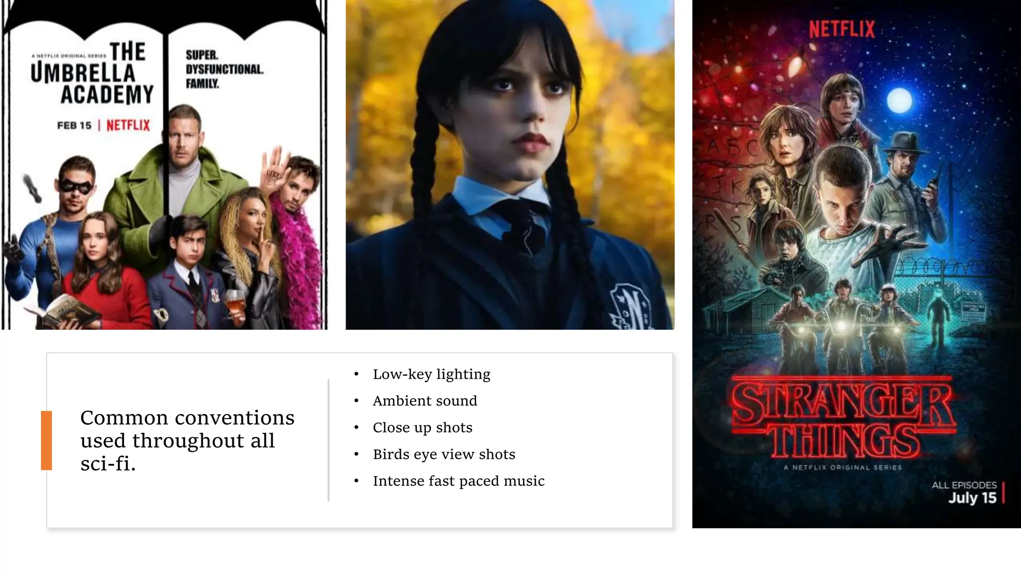 conventions of sci-fi for netflix productions | PPTX