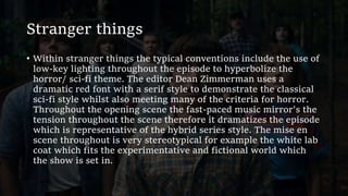 conventions of sci-fi for netflix productions | PPTX