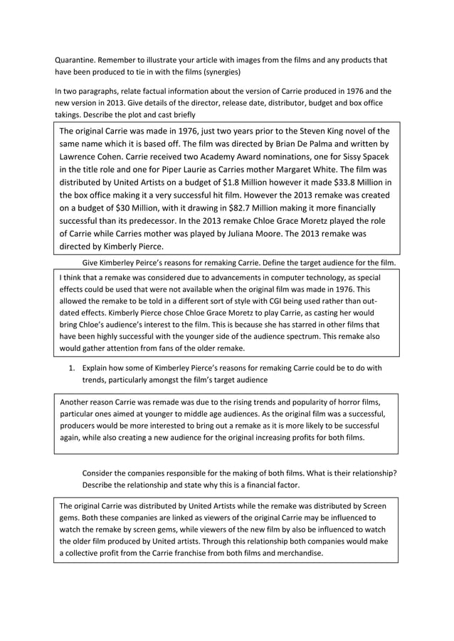 Research task carrie | PDF