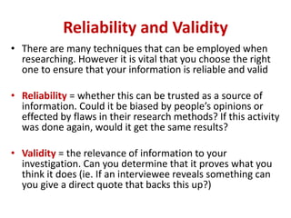 Research techniques part 2 | PPTX