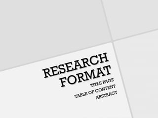 Research template | PPT